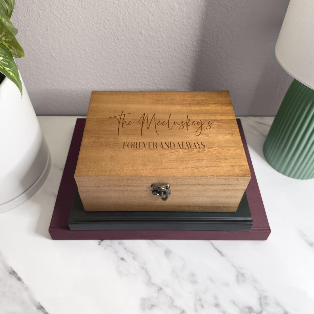 Personalized Wooden Keepsake Box - Memento Box - Wedding - Anniversary ...
