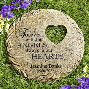 Personalized Forever With the Angels Memorial Stone - Sympathy ...