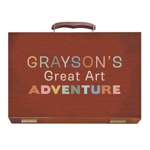 Personalized Art Set - 80-piece Deluxe Art Set W/wood Carrying Case ...