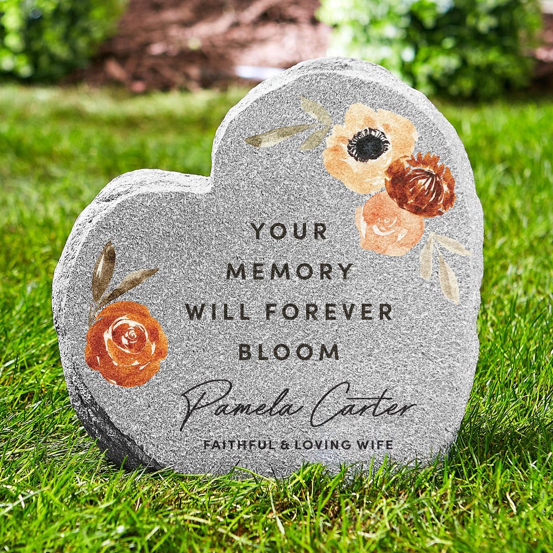 Personalized Memorial Stone - Upright Garden Memorial Stone- Memorial ...