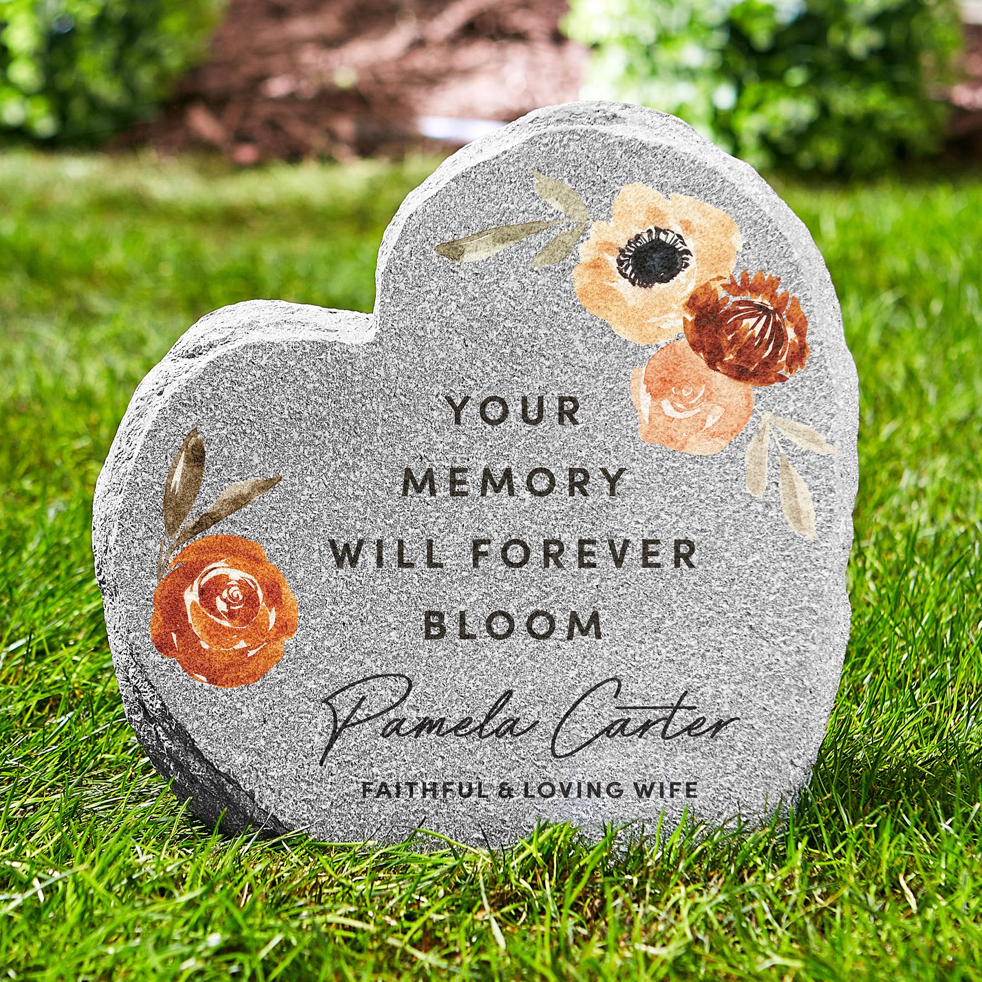 Personalized Memorial Stone - Upright Garden Memorial Stone- Memorial ...