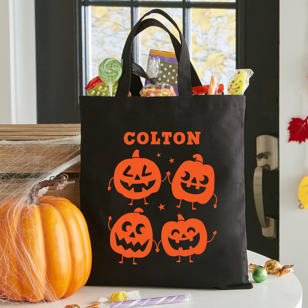 Personalized Pumpkin Pals Reflective Trick or Treat Bag Halloween Candy ...
