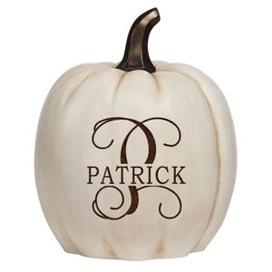 Personalized Light up Family Name & Initial Pumpkin - Halloween Décor ...