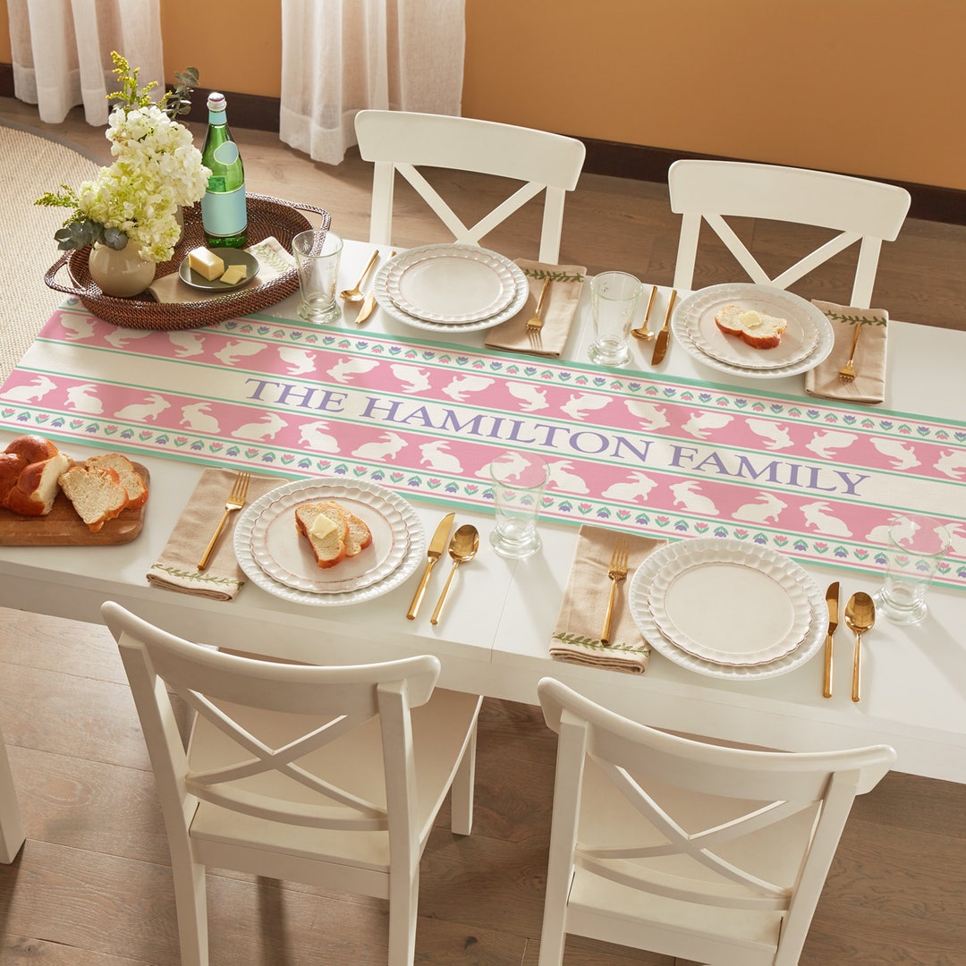 Personalized Springtime Cheer Table Runner - Spring Table Décor ...