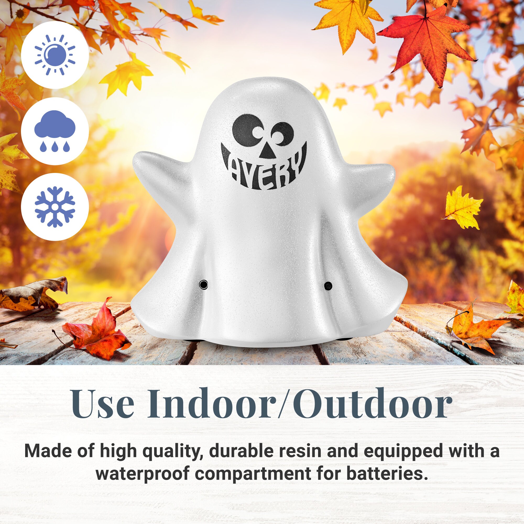 Personalized Light-up Ghost Halloween Décor Indoor/outdoor - Etsy