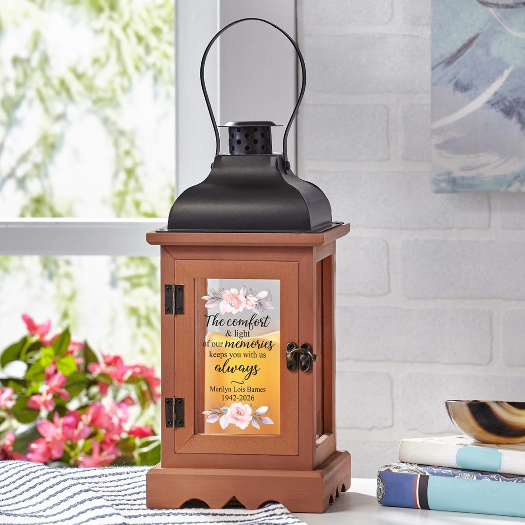 Personalized Memorial Lantern - Sympathy Gift - Condolences - in Memory ...