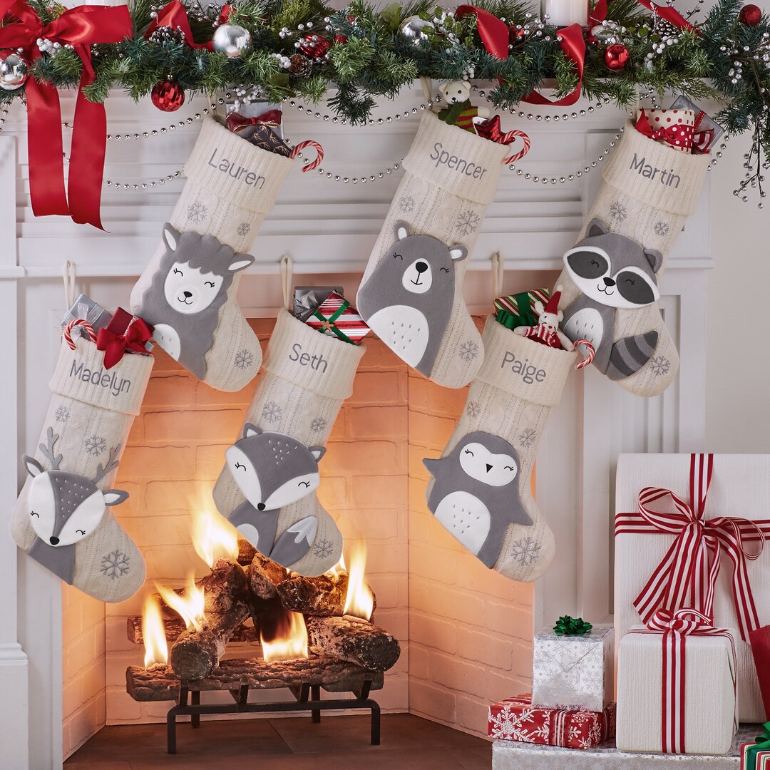 Customized Christmas Critters 3-D Plush Christmas Stocking - for Family ...