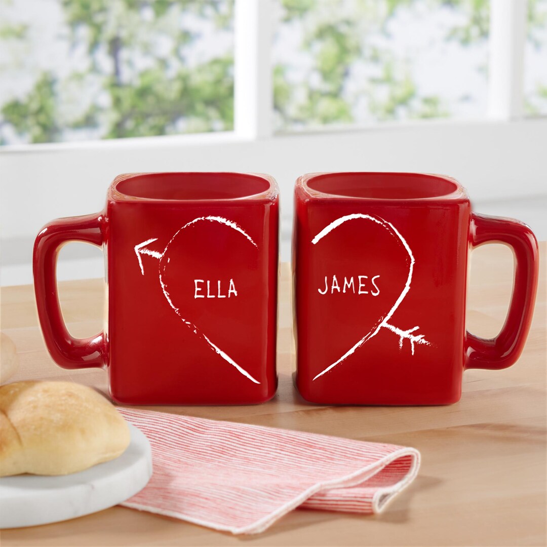 Personalized Coffee Mug Set - Gift for Couples - Valentine's Day Gift ...