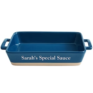 Personalized Ceramic Lasagna Baking Dish - Stoneware Dish - Mother's ...