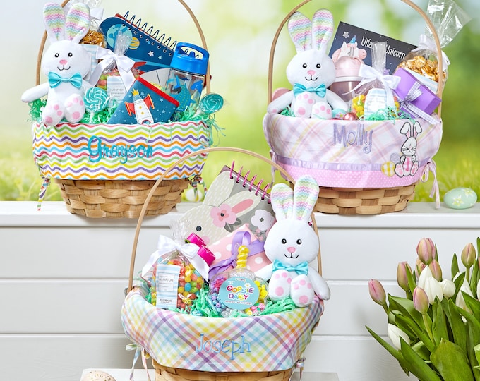 Fun Bunny Pre-filled Easter Baskets - Boy and Girl Characters (filled ...