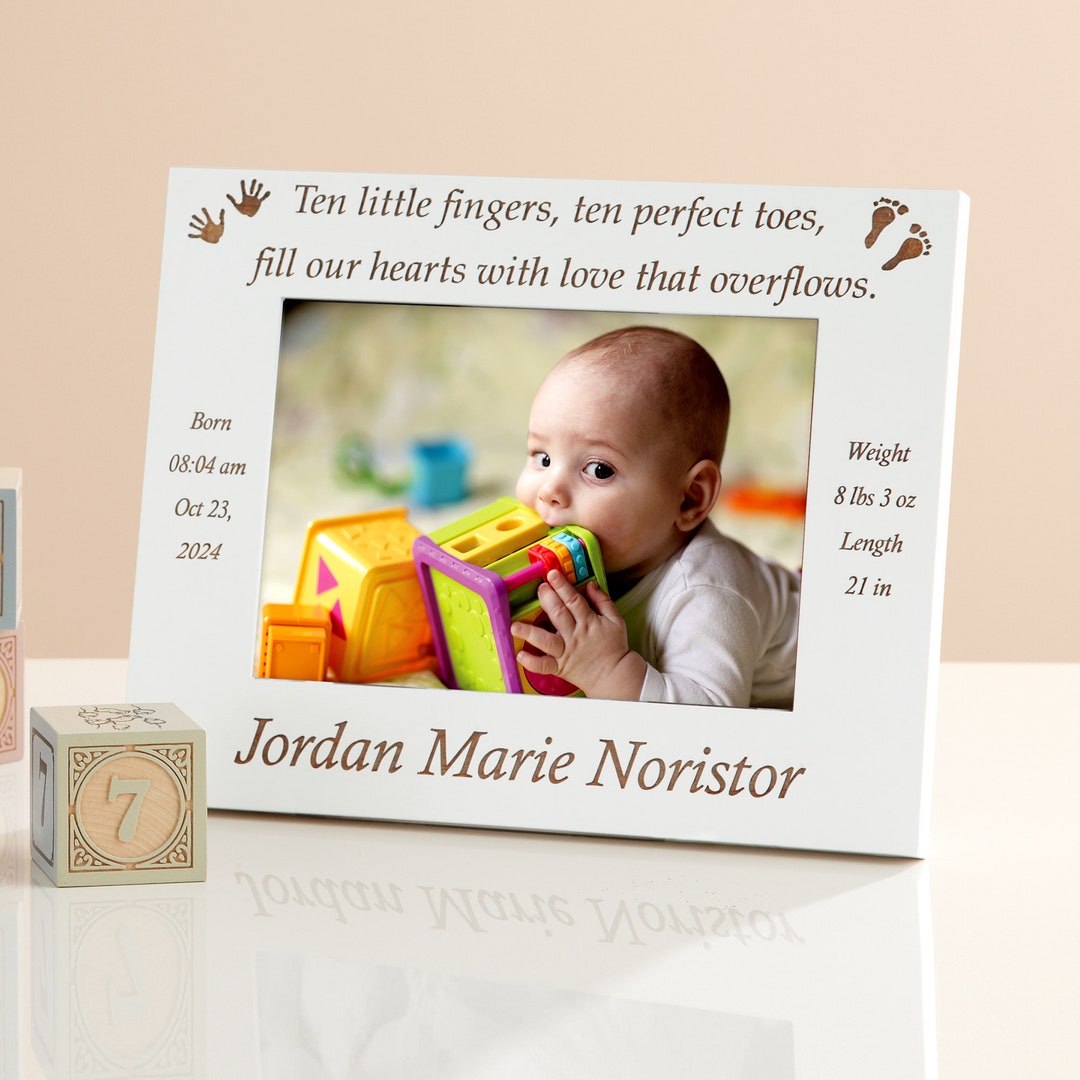 Personalized Baby Frame - Ten Fingers & Ten Toes - for New Parents ...