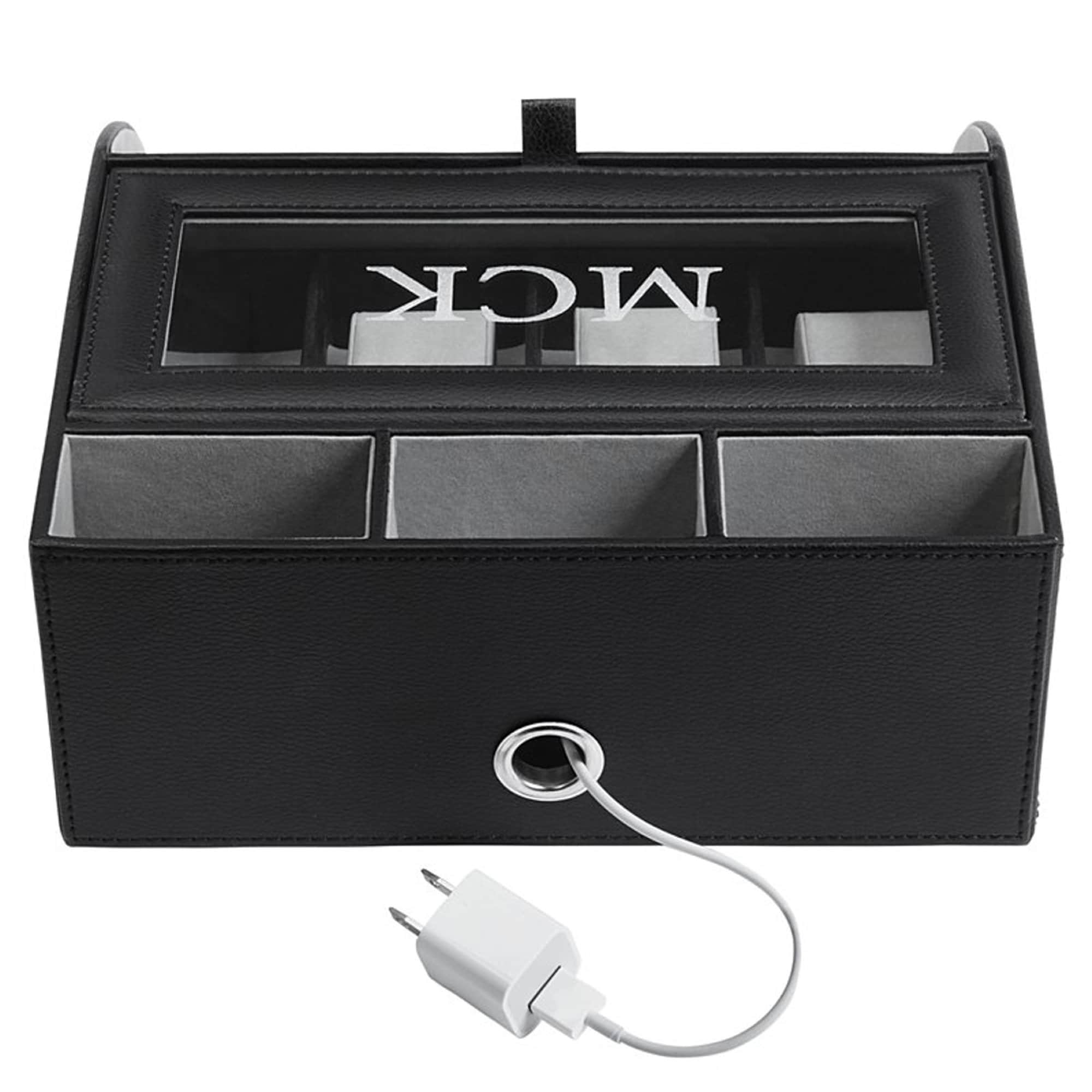 Personalized Vegan Leather Charging Station Valet - Combination ...