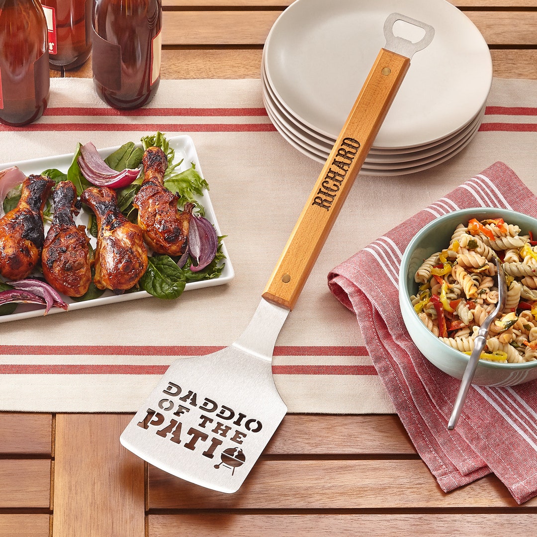 Personalized Daddio of the Patio Spatula/bottle Opener - BBQ Tool ...