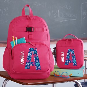 Personalized Pink Pretty Pattern Backpack - Back to School - Kids ...