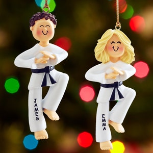 Personalized Martial Arts Ornament - Karate Christmas Tree Ornament ...