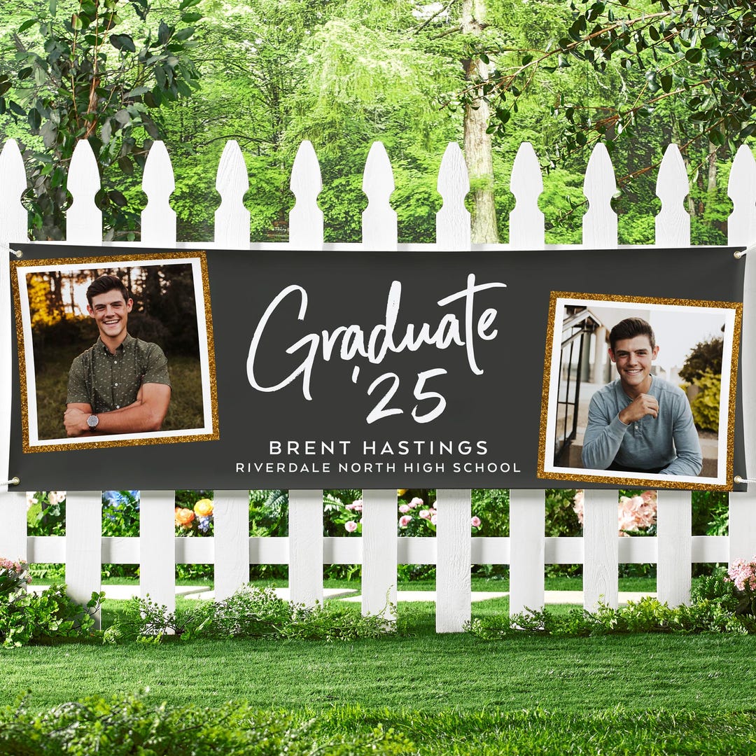 Personalized Graduation Photo Banner – Class of 2026 Party Decor - Etsy