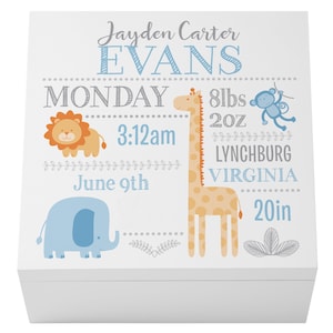 Personalized Baby's First Keepsake Box-memento Storage-memories Box ...