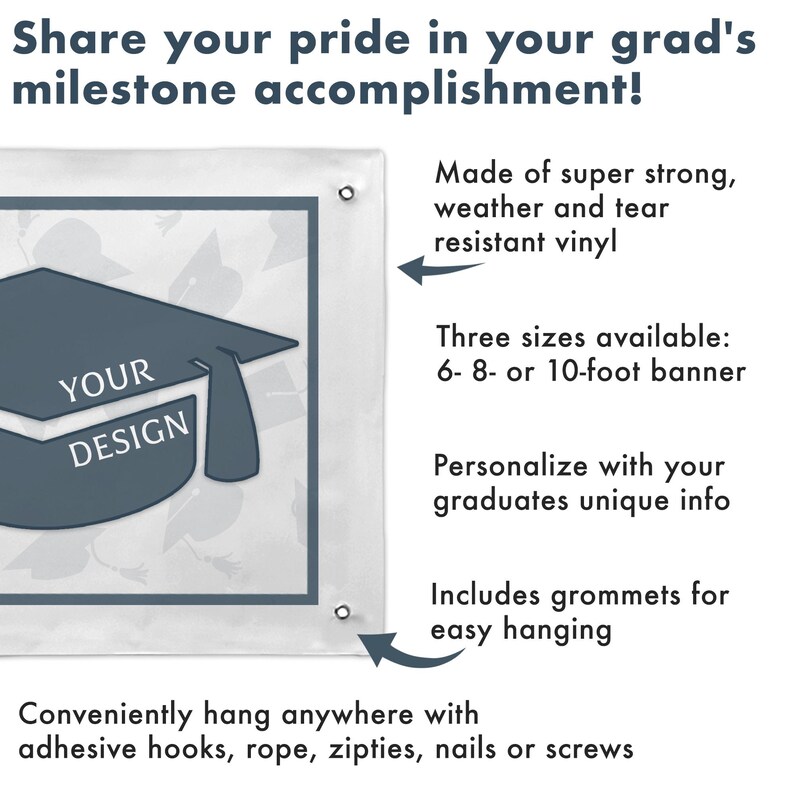 Personalized Graduation Banner - Graduation Party Décor - Custom Photo ...