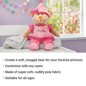 Personalized Princess Bear - Plush Teddy Bear - Plush Toy ...