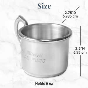 Personalized Pewter Baby Cup - for New Parents - Newborn Baby Keepsake ...