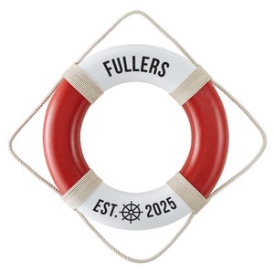 Personalized Life Preserver Ring - Pool Décor - Boat Décor -beach House ...