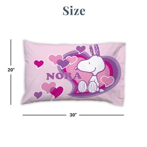 Personalized Peanuts® Snoopy™ Love Pillowcase - for Kids - Microfiber ...