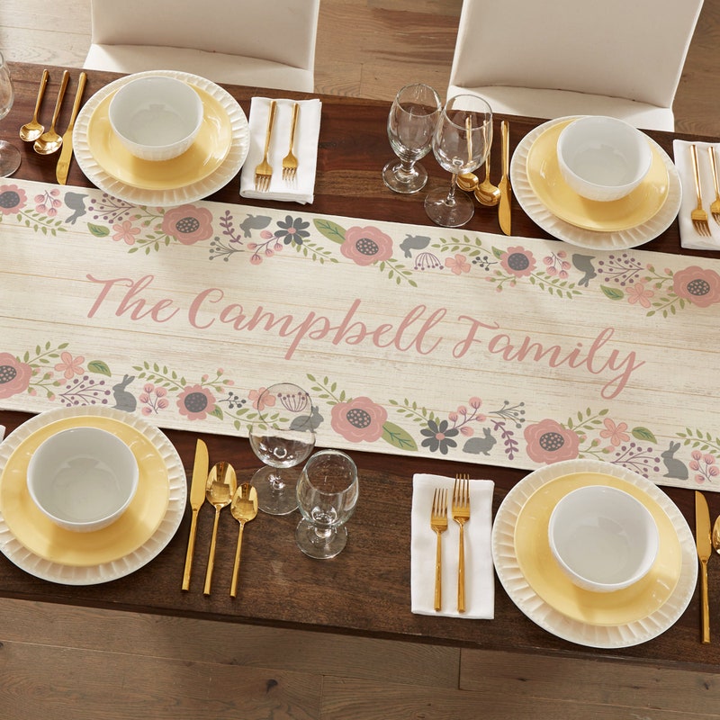 Personalized Table Runner - Etsy