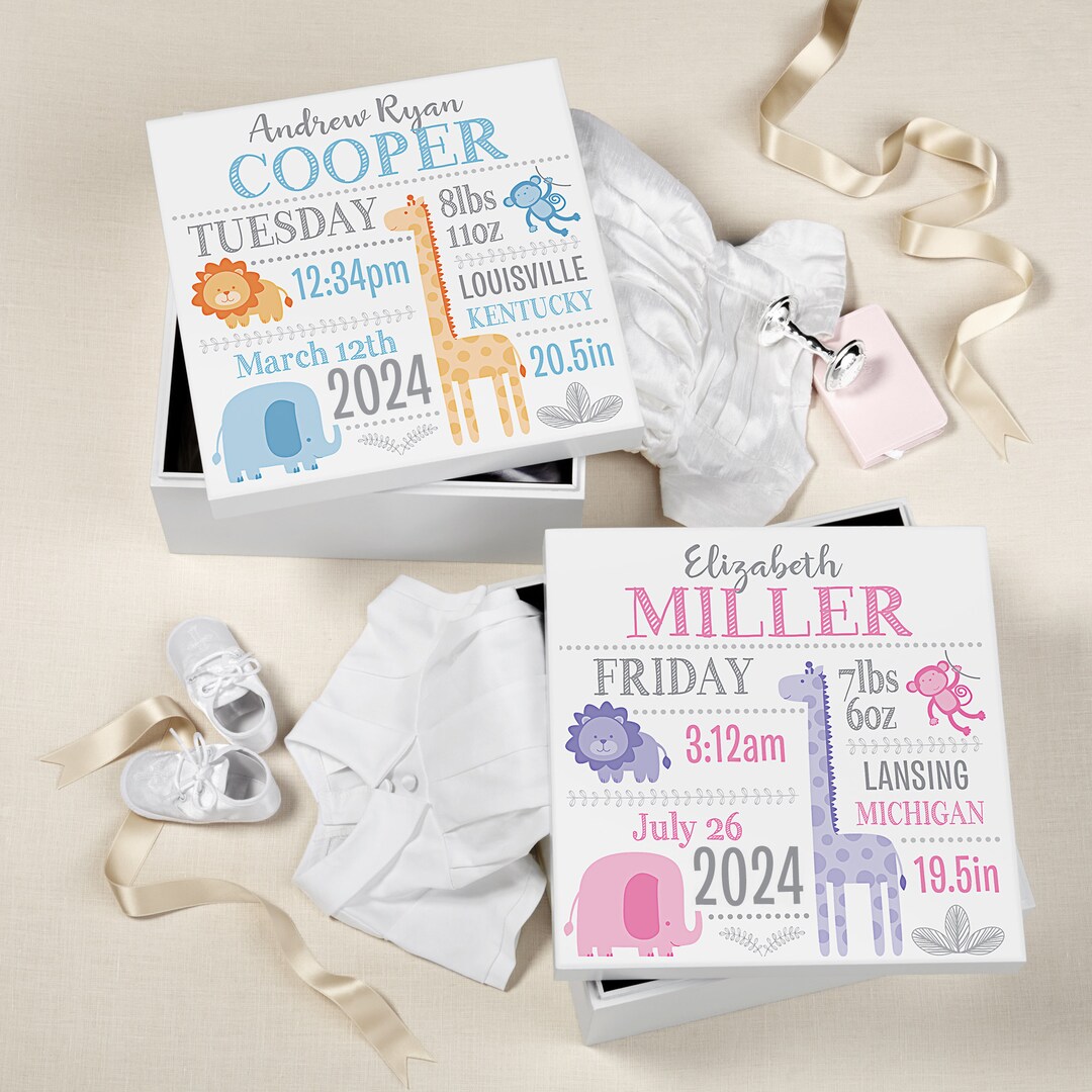 Personalized Baby's First Keepsake Box-memento Storage-memories Box ...