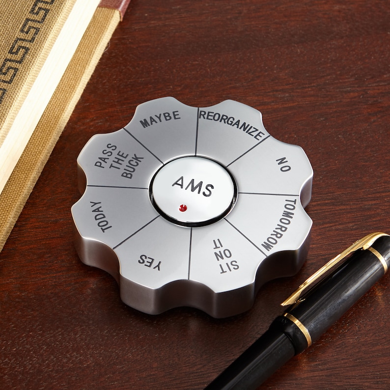 Personalized Desktop Decision Spinner - Paperweight - Father's Day Gift ...