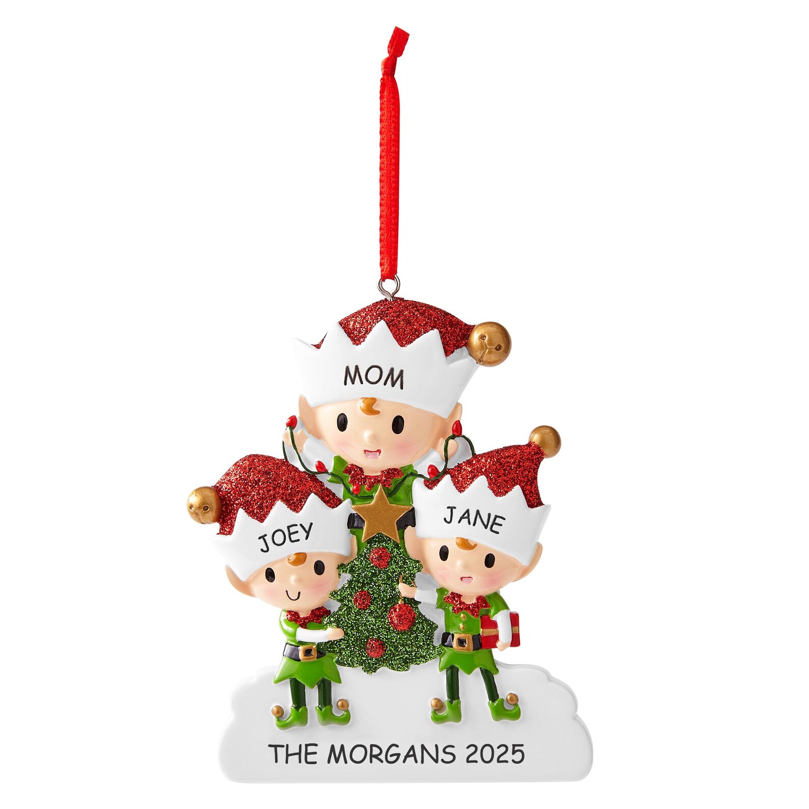 Personalized Christmas Ornament - Elf Family Ornament - Elf Couple ...