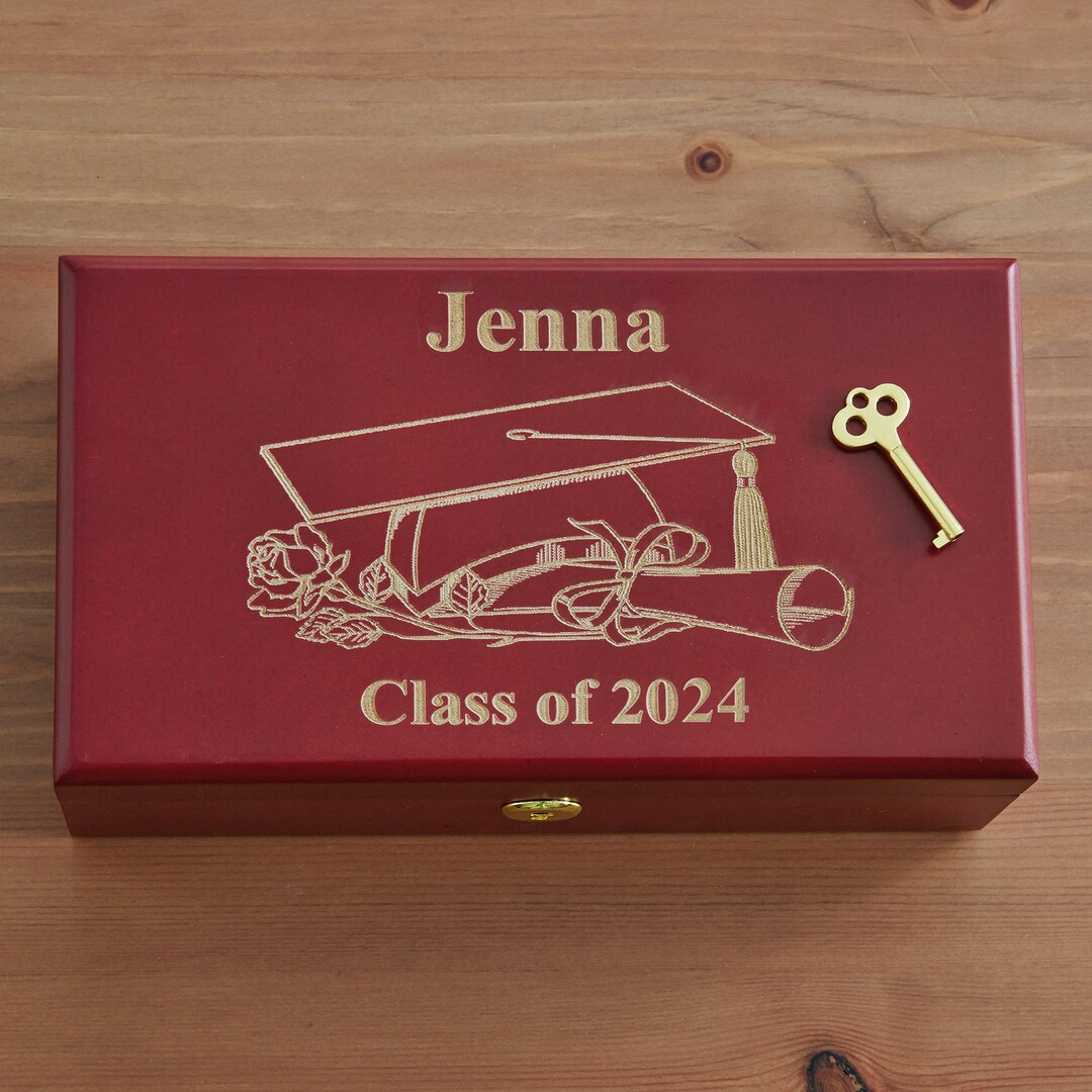 Personalized Wood Keepsake Box for the Graduate Class of 2024 Memento ...