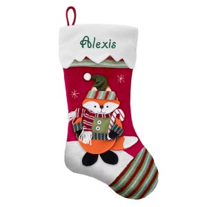 Personalized Snow Cap Christmas Stockings - 3-D Plush Character ...