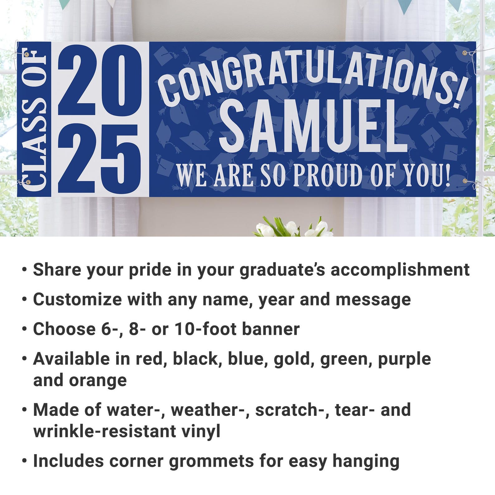 Personalized Class of 2026 Graduation Banner - Choose From 6 Ft., 8 Ft ...