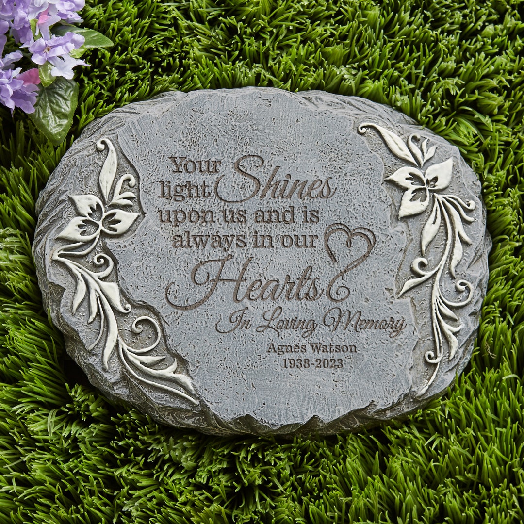 Personalized Memorial Stepping Stone - Sympathy Garden Marker ...