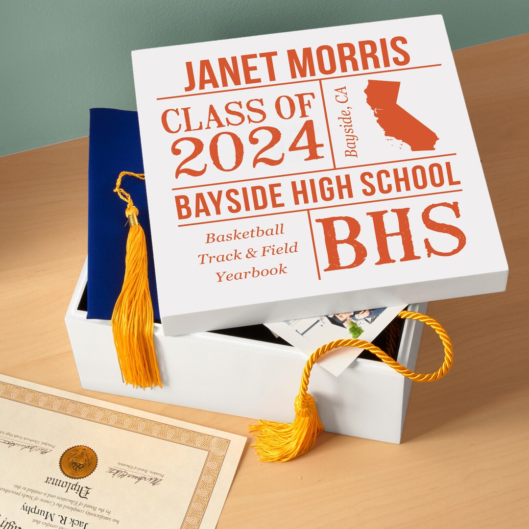 Personalized Keepsake Box for Graduation Class of 2024 Custom Graduate ...