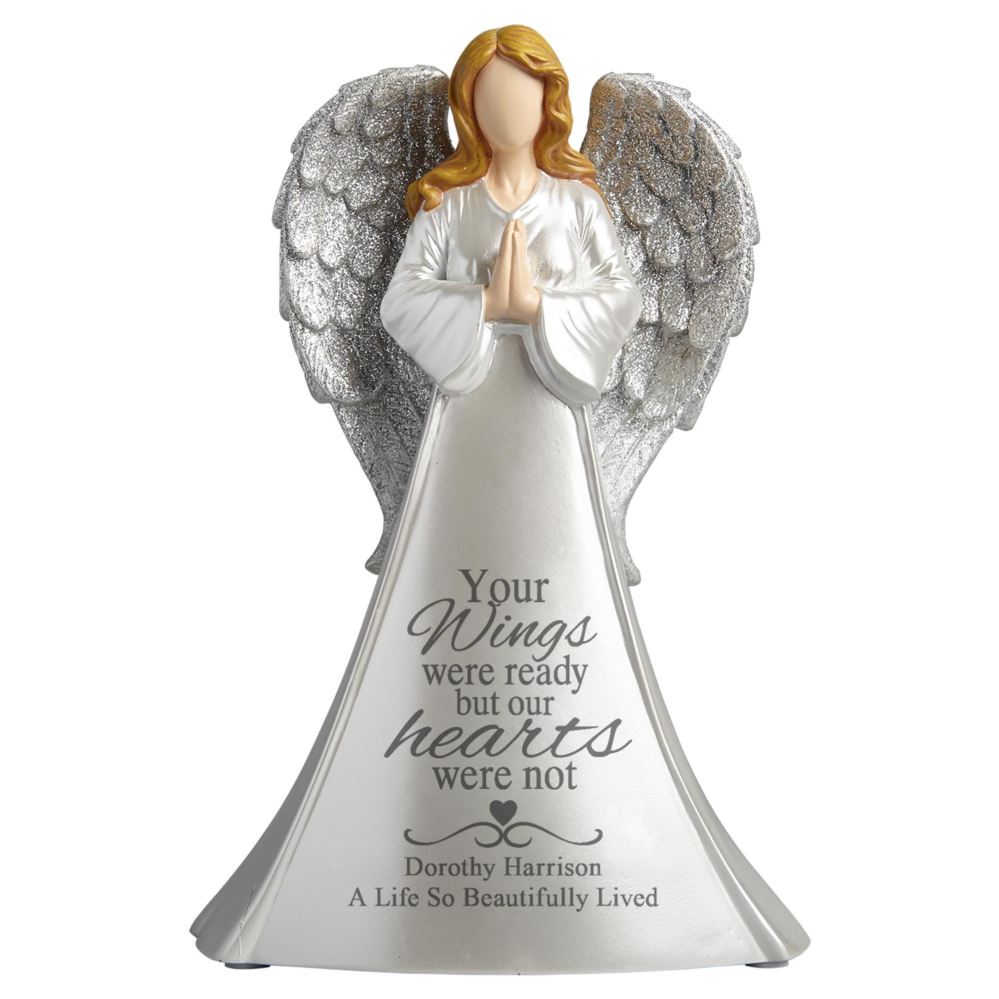 Personalized Memorial Angel - Sympathy Angel - Lighted Memorial Angel ...