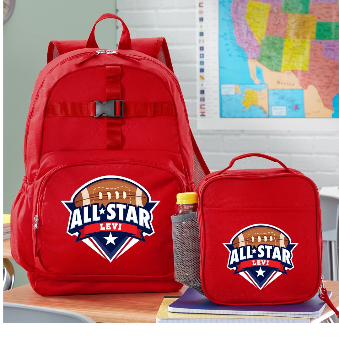 Personalized Sports All Star Red Backpack - Back to School - Kids ...