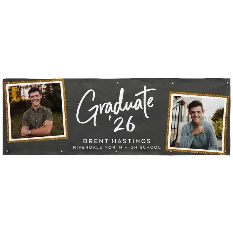 Personalized Graduation Photo Banner – Class of 2026 Party Décor ...