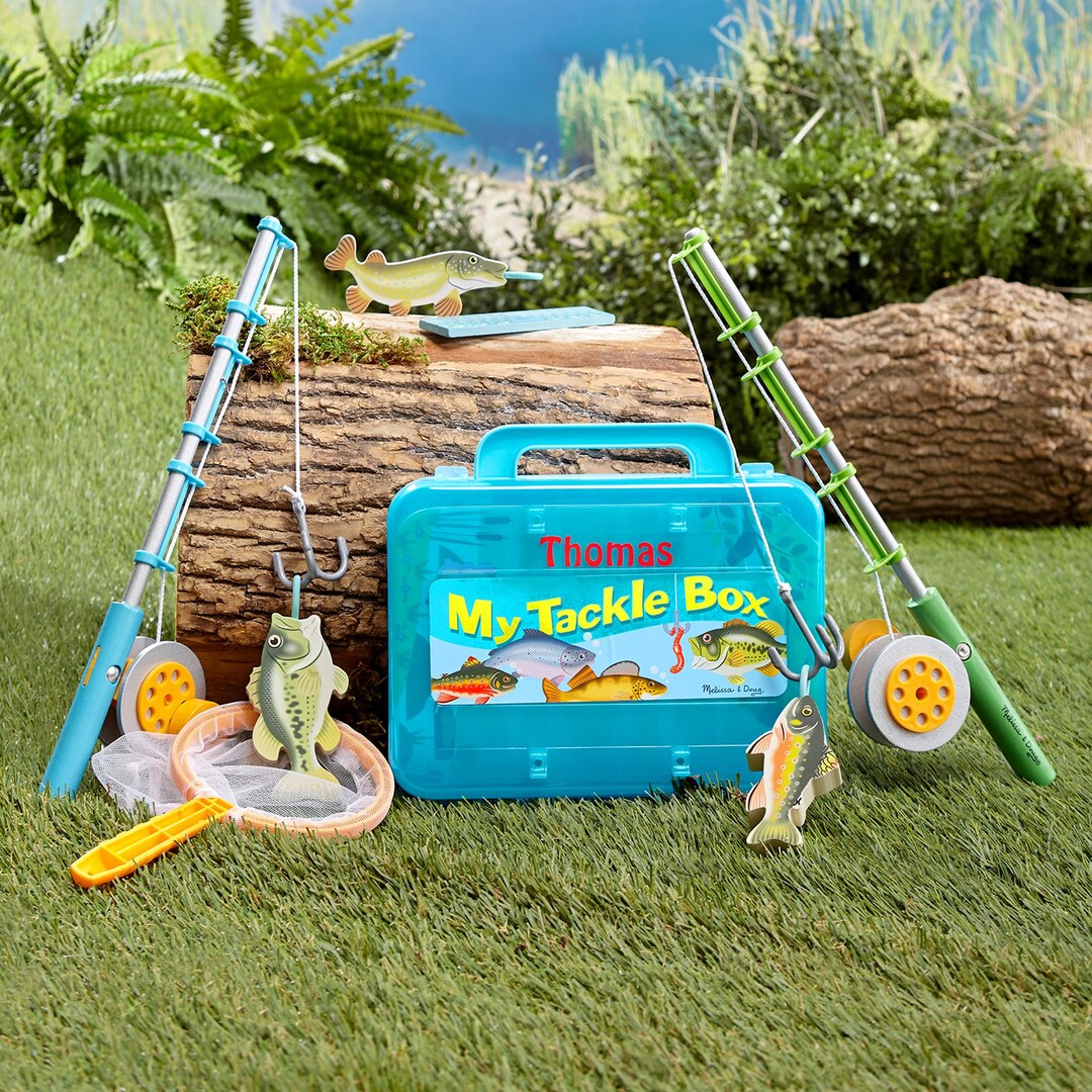 Personalized Melissa & Doug® Tackle Box and Fishing Play Set - Toys for ...