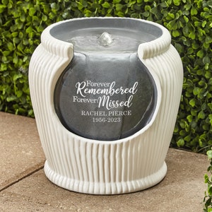 Personalized Remembered Forever Memorial Fountain - Sympathy ...