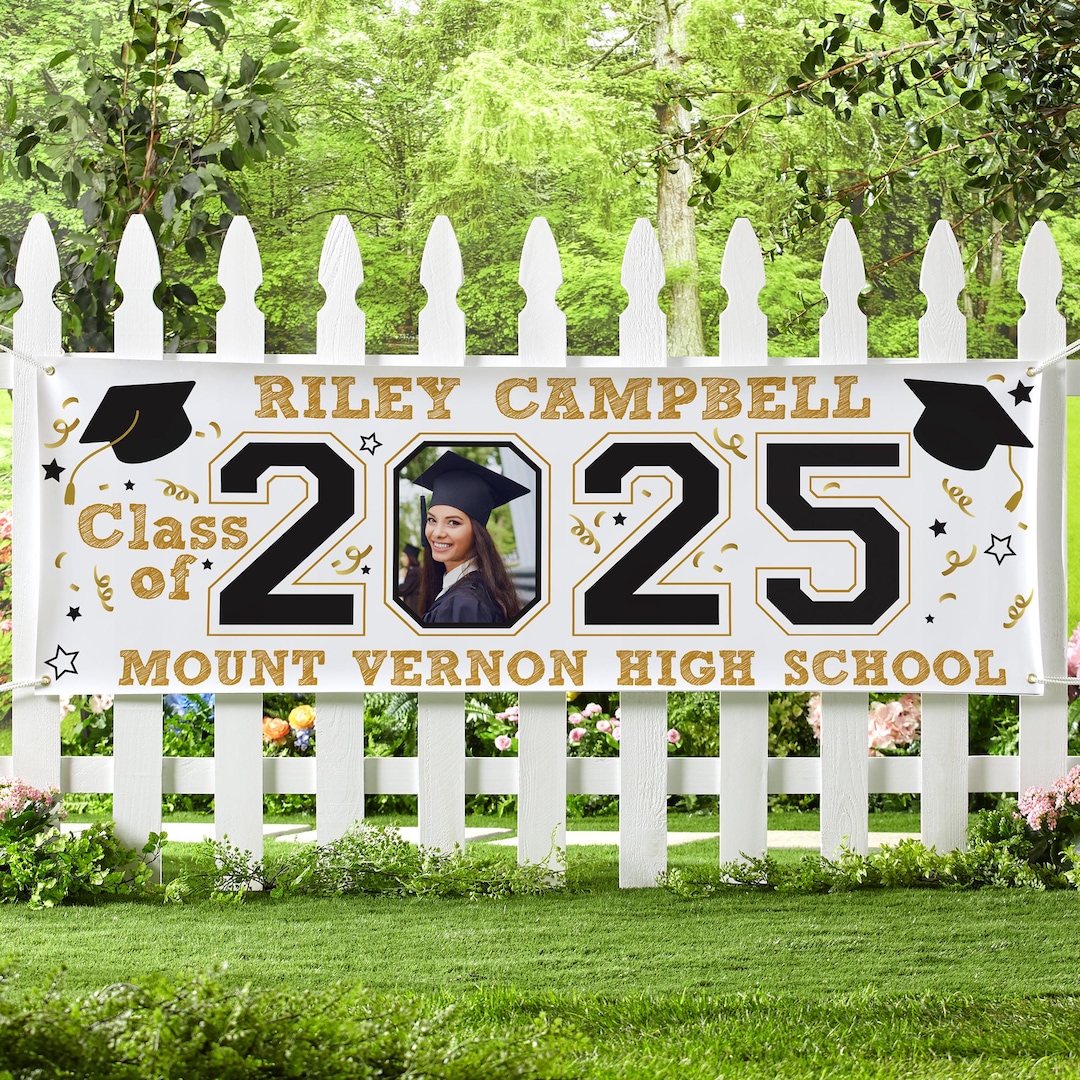 Personalized Graduation Banner - Graduation Party Decorations ...