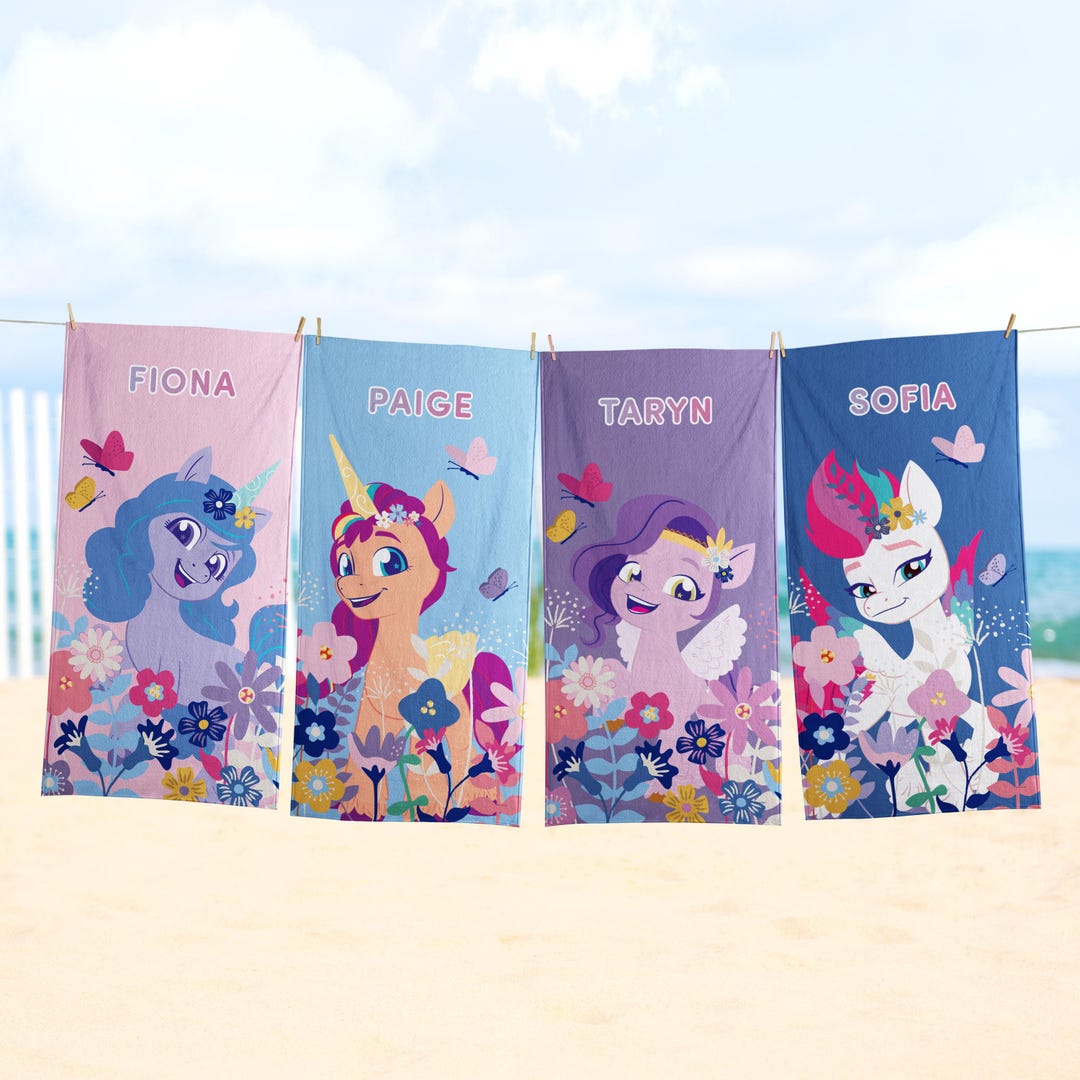 Personalized My Little Pony Beach Towel - Unique Pool Towel - Gift for ...