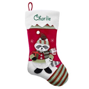 Personalized Snow Cap Christmas Stockings - 3-D Plush Character ...