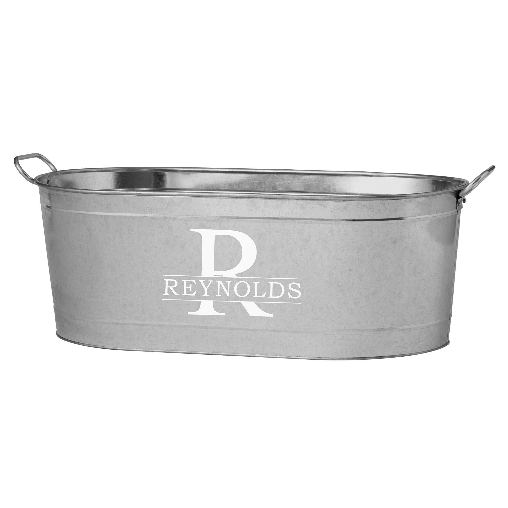 Personalized Name & Initial Beverage Tub Galvanized Drink - Etsy
