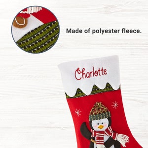 Personalized Snow Cap Christmas Stockings 3-D Plush Character Choose ...