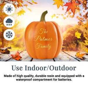 Personalized Open Text Light up Pumpkin - Customize With Any Message ...