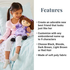 Personalized Cuddle Time Rag Dolls - Ages 3+ Soft Doll for Kids - Plush ...