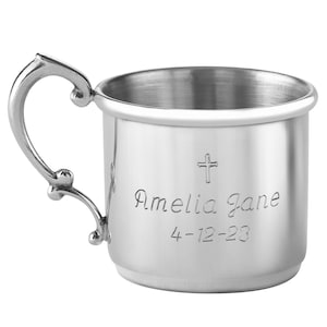 Personalized Keepsake God Bless Pewter Baby Cup - Newborn Baby Keepsake ...