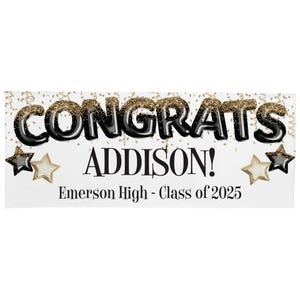 Personalized Congrats Graduation Banner - Class of 2025 ...