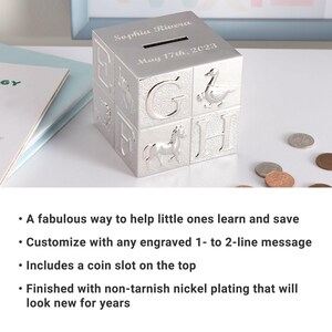 Personalized ABC Block Keepsake Bank - for New Parents - Newborn Baby ...